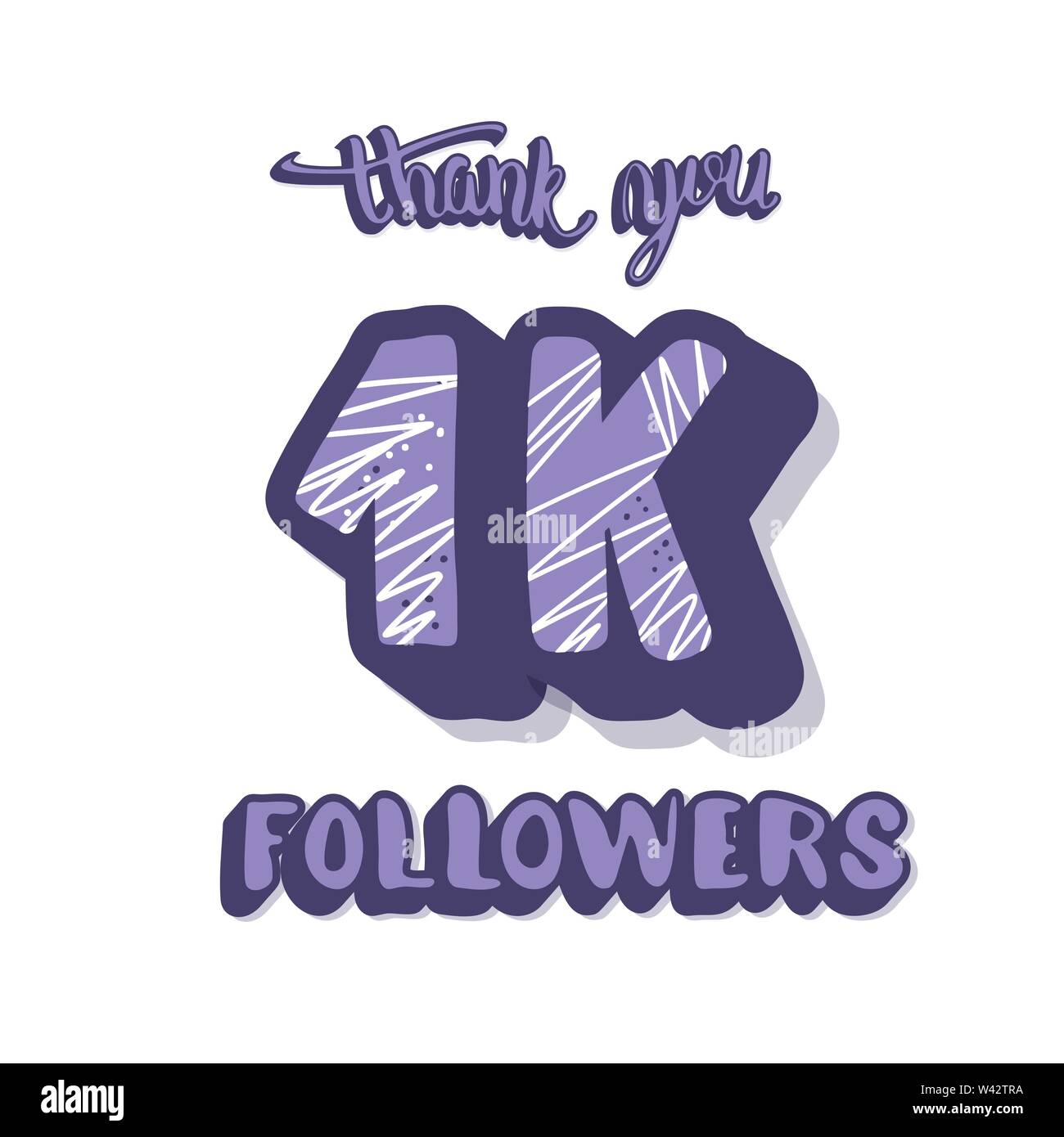 1k followers post. Social media banner. 1000 subscribers thank you ...