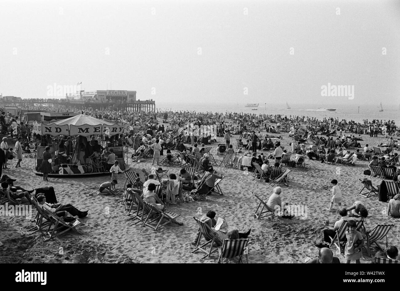1960s merry go round Black and White Stock Photos & Images - Alamy