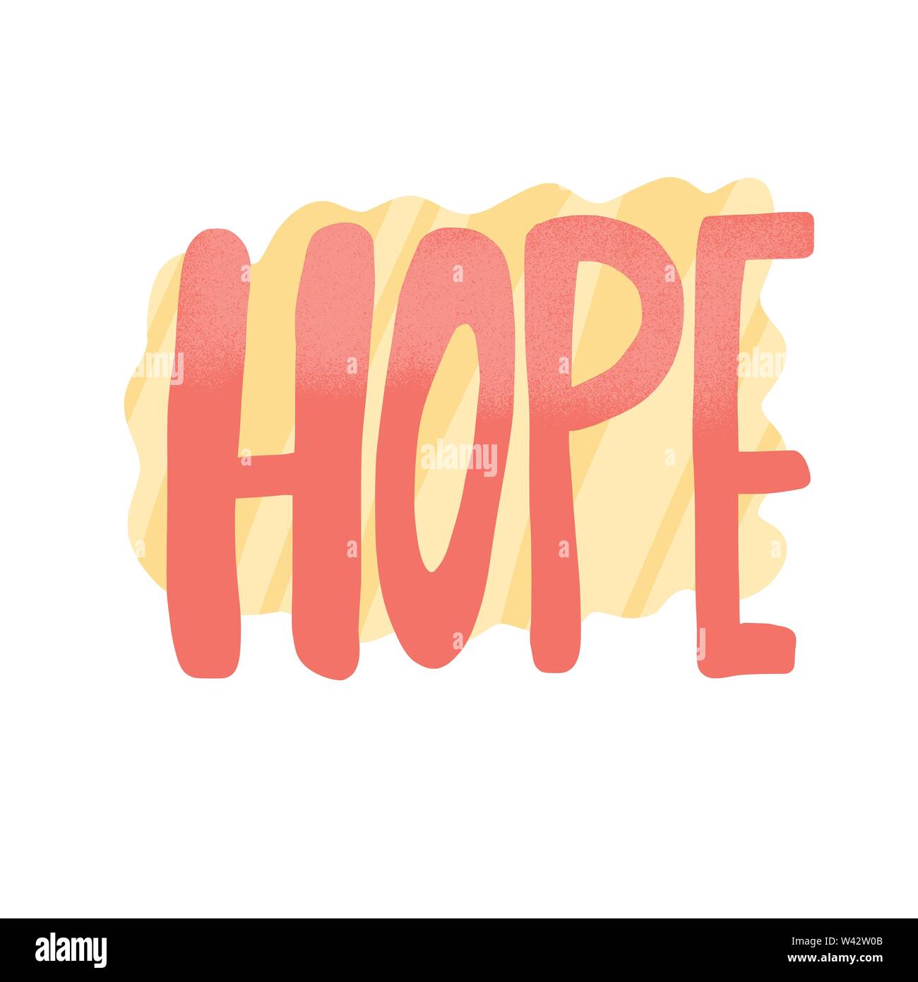 Hope lettering. Vector handdrawn phrase isolated on white background ...