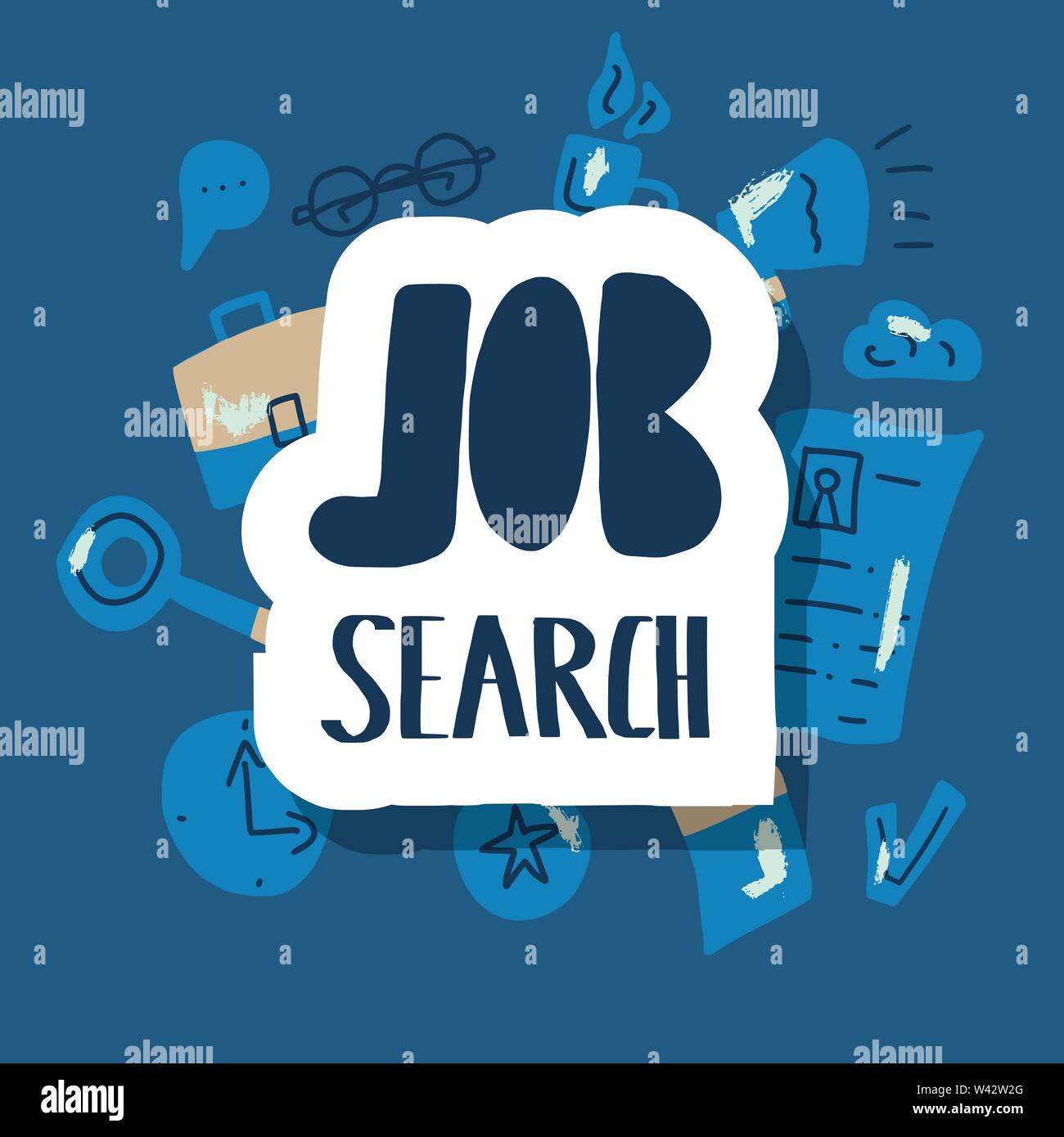 Job search concept. Vector color illustration Stock Vector Image & Art ...