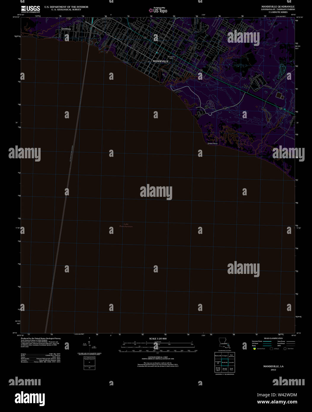 Map of mandeville hi-res stock photography and images - Alamy