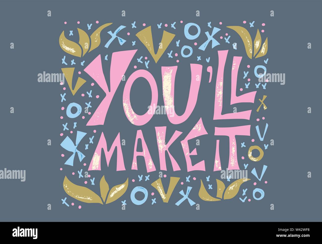 You'll make it quote with decoration isolated. Poster template with ...