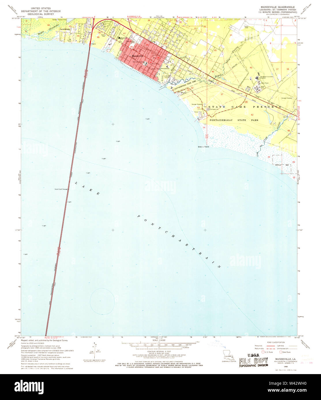 Map of mandeville hi-res stock photography and images - Alamy