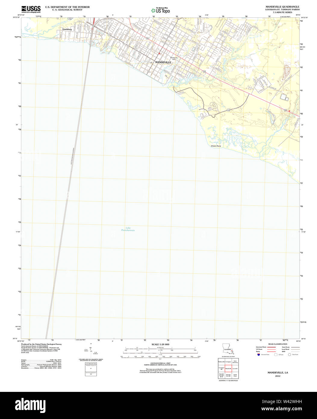 Map of mandeville hi-res stock photography and images - Alamy