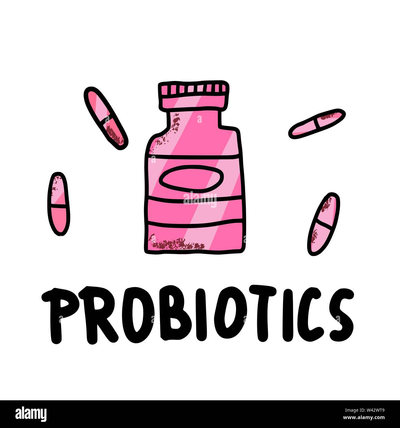 Probiotic concept. Vector illustration Stock Vector Image & Art - Alamy