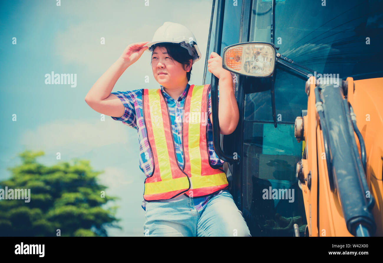 The concept of Modern women with equal ability for men. The Asian ...