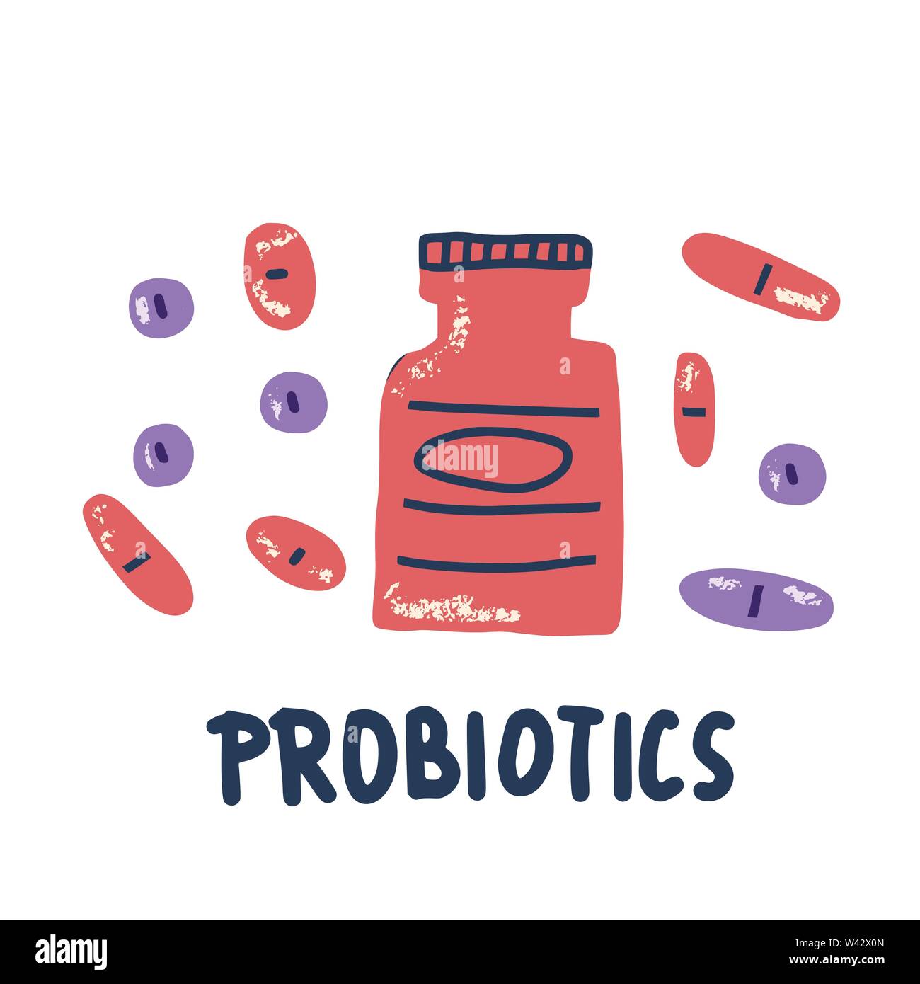 Probiotic concept. Vector illustration Stock Vector Image & Art - Alamy