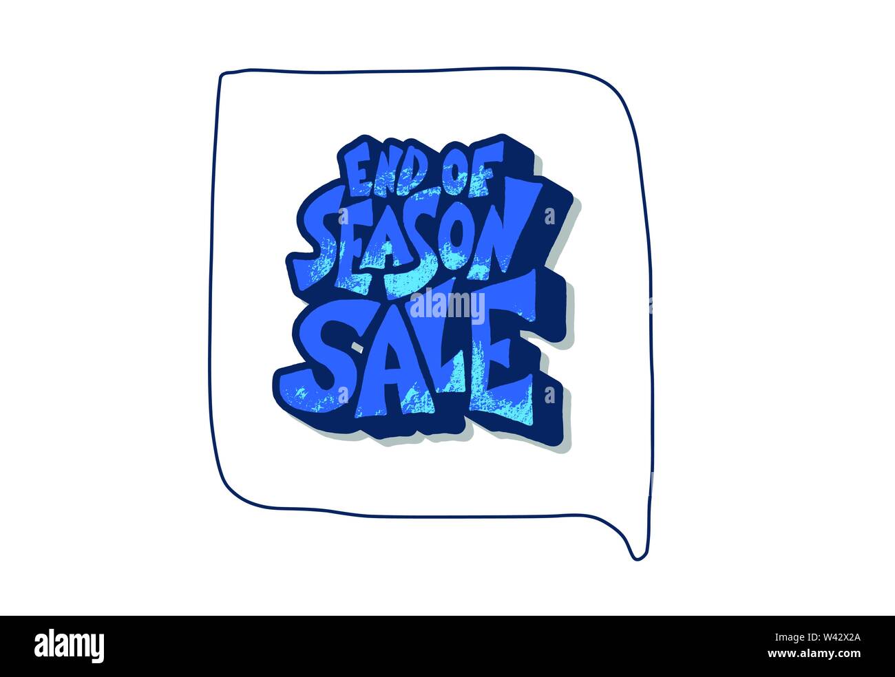 Sale quote. Vector template for promotional banner. End of season sale ...