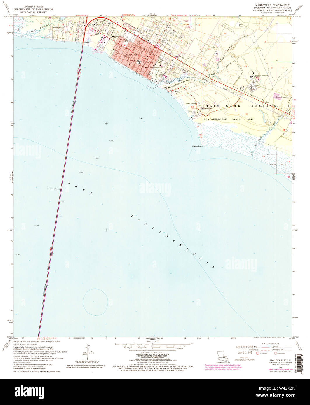 Map of mandeville hi-res stock photography and images - Alamy