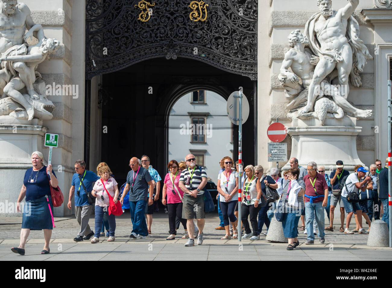 Vienna. 19th July, 2019. Tourists visit the inner city of Vienna ...