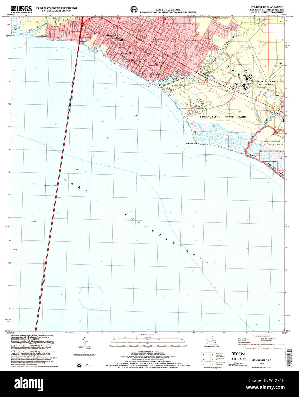 Map of mandeville hi-res stock photography and images - Alamy