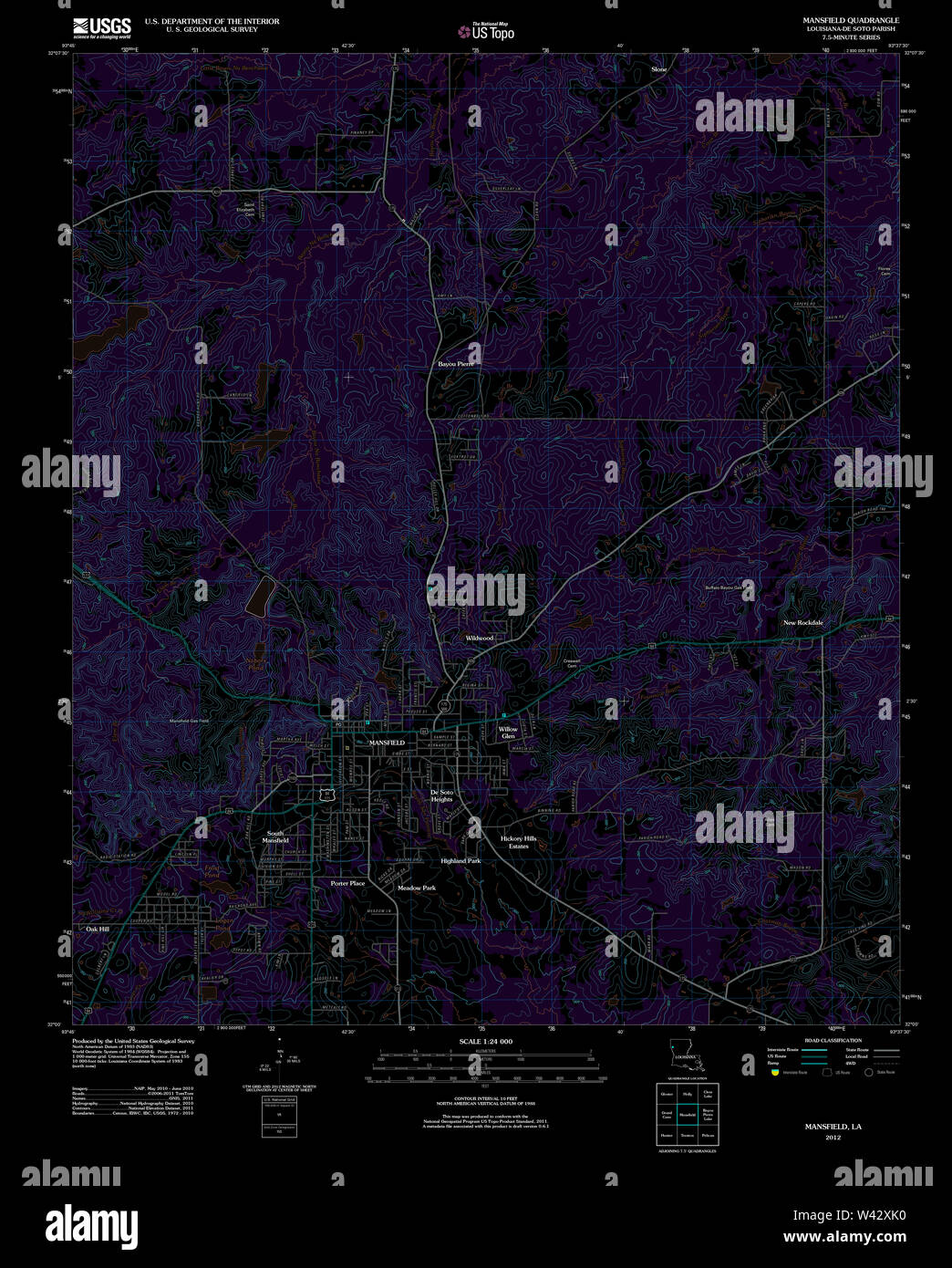 Mansfield louisiana map hi-res stock photography and images - Alamy