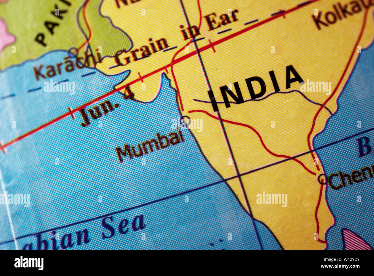 India political map hi-res stock photography and images - Alamy