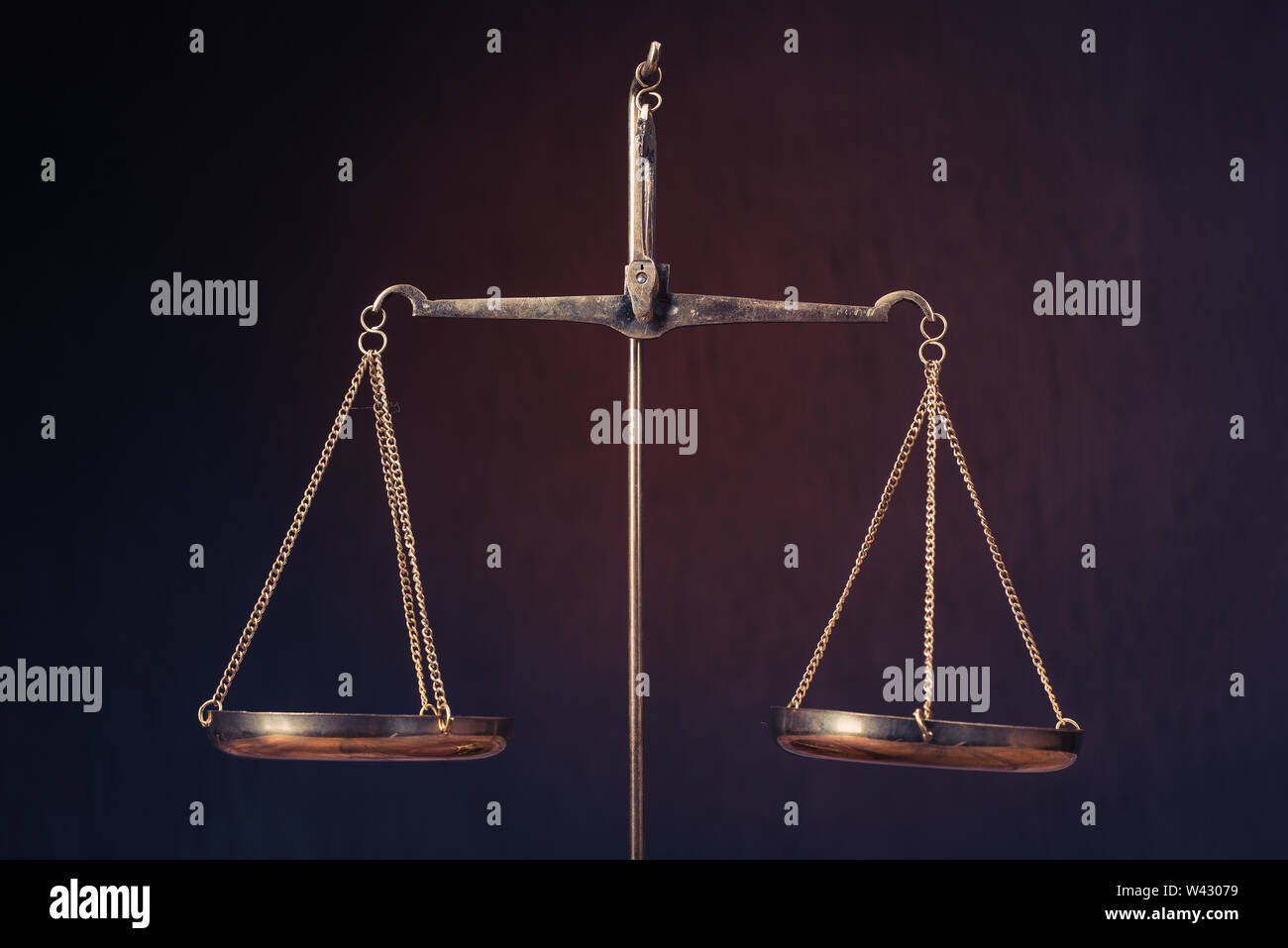 Law scales on table. Symbol of justice - Image Stock Photo - Alamy