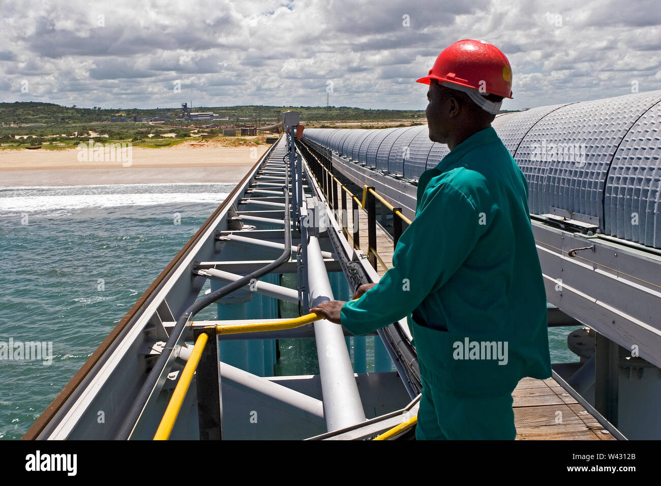 Mining, managing & transporting titanium mineral sands. Jetty attendant ...