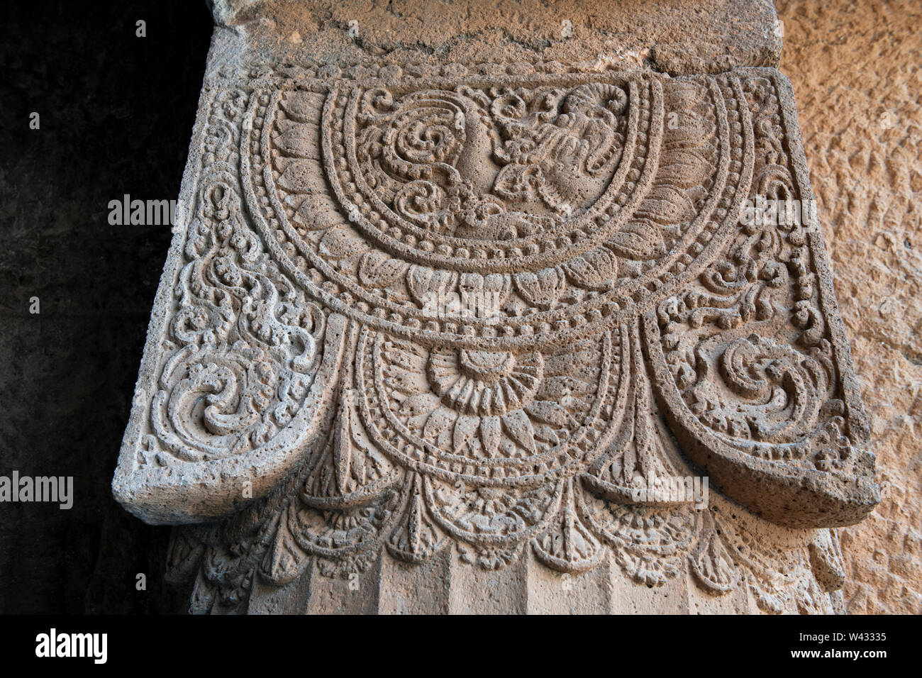 India, Maharashtra, Ajanta, Ajanta Caves. Caves excavated from 200 B.C ...