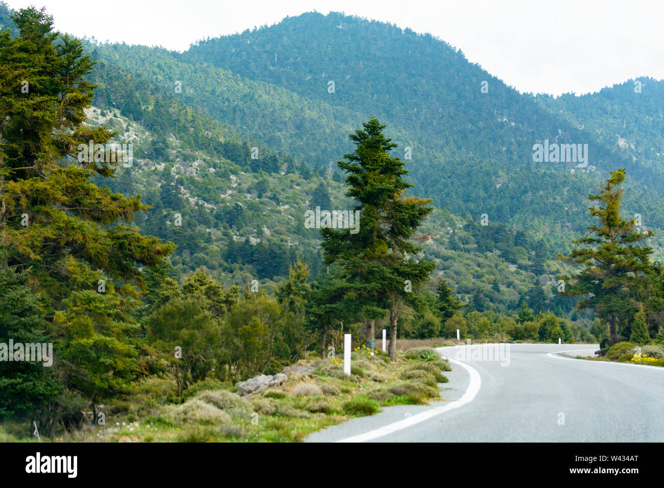 Roads network on Peloponnese, Greece, travel with car, caravan of ...