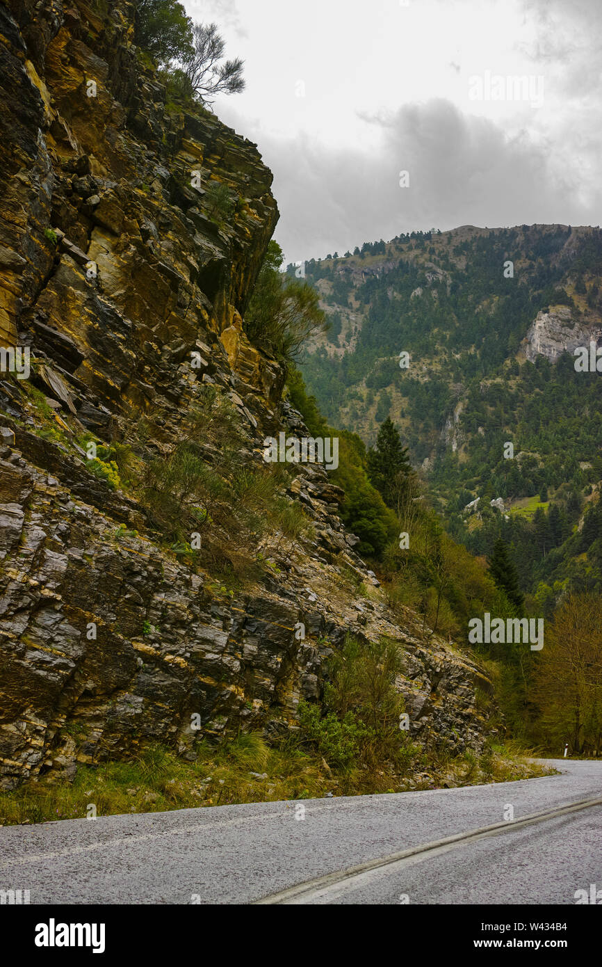 Roads network on Peloponnese, Greece, travel with car, caravan of ...