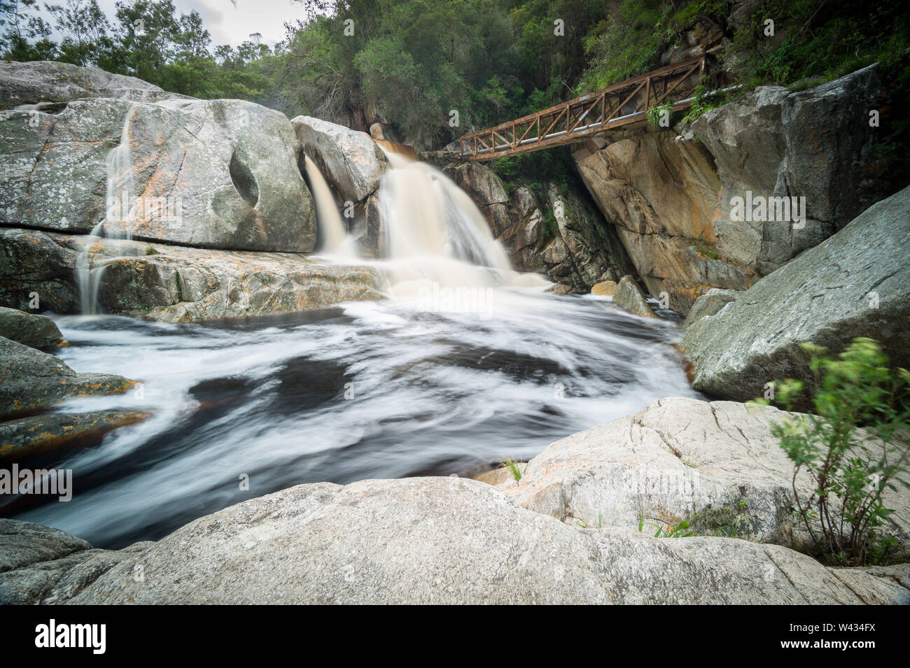 Scenic rushing waterfall in the Garden Route, Touws River, Wilderness ...