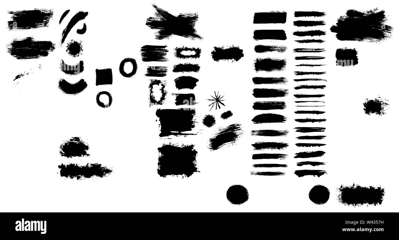 Grunge circle brush strokes hi-res stock photography and images - Alamy