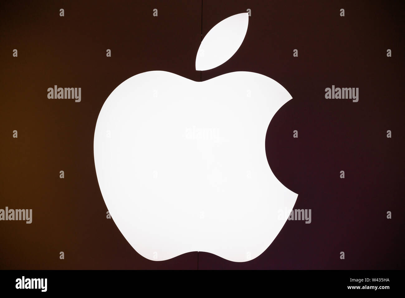 An American multinational technology company Apple logo seen in ...