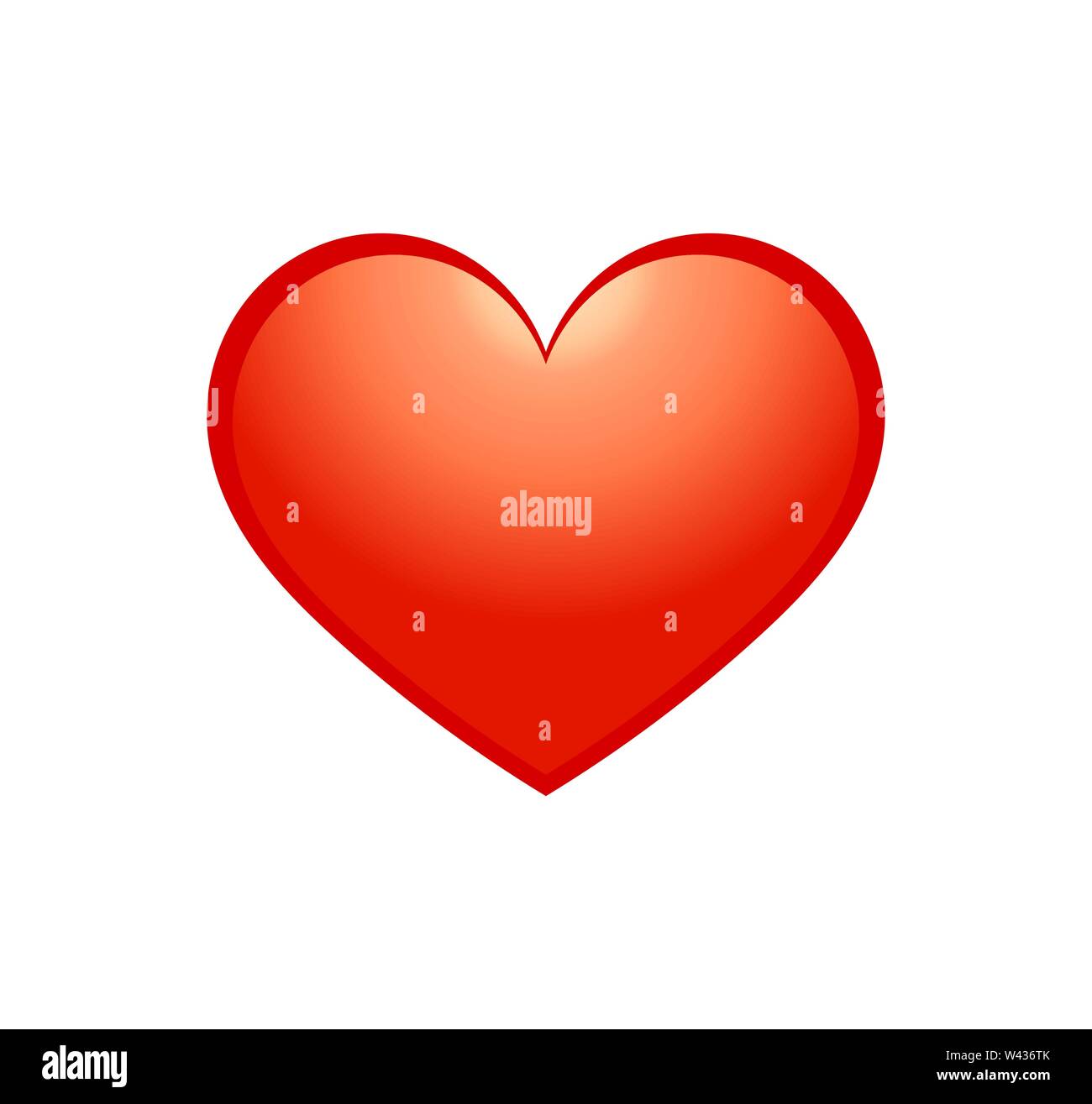 Red heart gradient icon. Vector illustration Stock Vector Image & Art ...