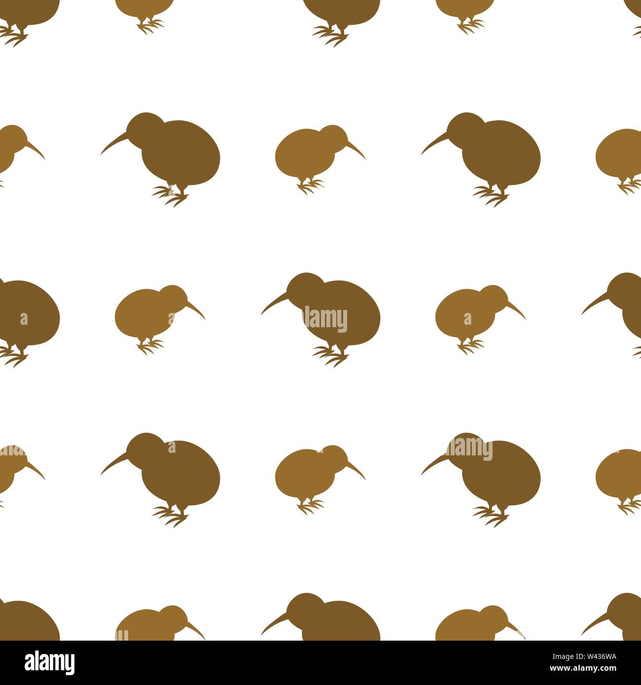 Kiwi birds New Zealand seamless pattern. Vector illustration Stock ...