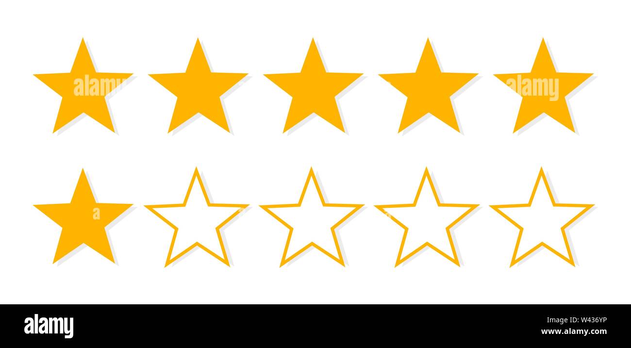Five stars rating symbols. Vector illustration Stock Vector Image & Art ...