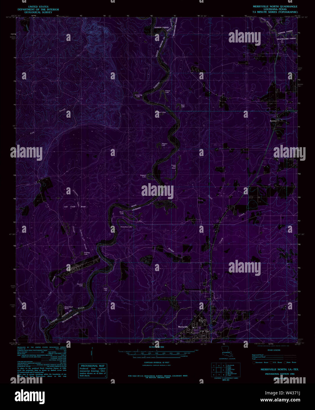 Merryville map hi-res stock photography and images - Alamy