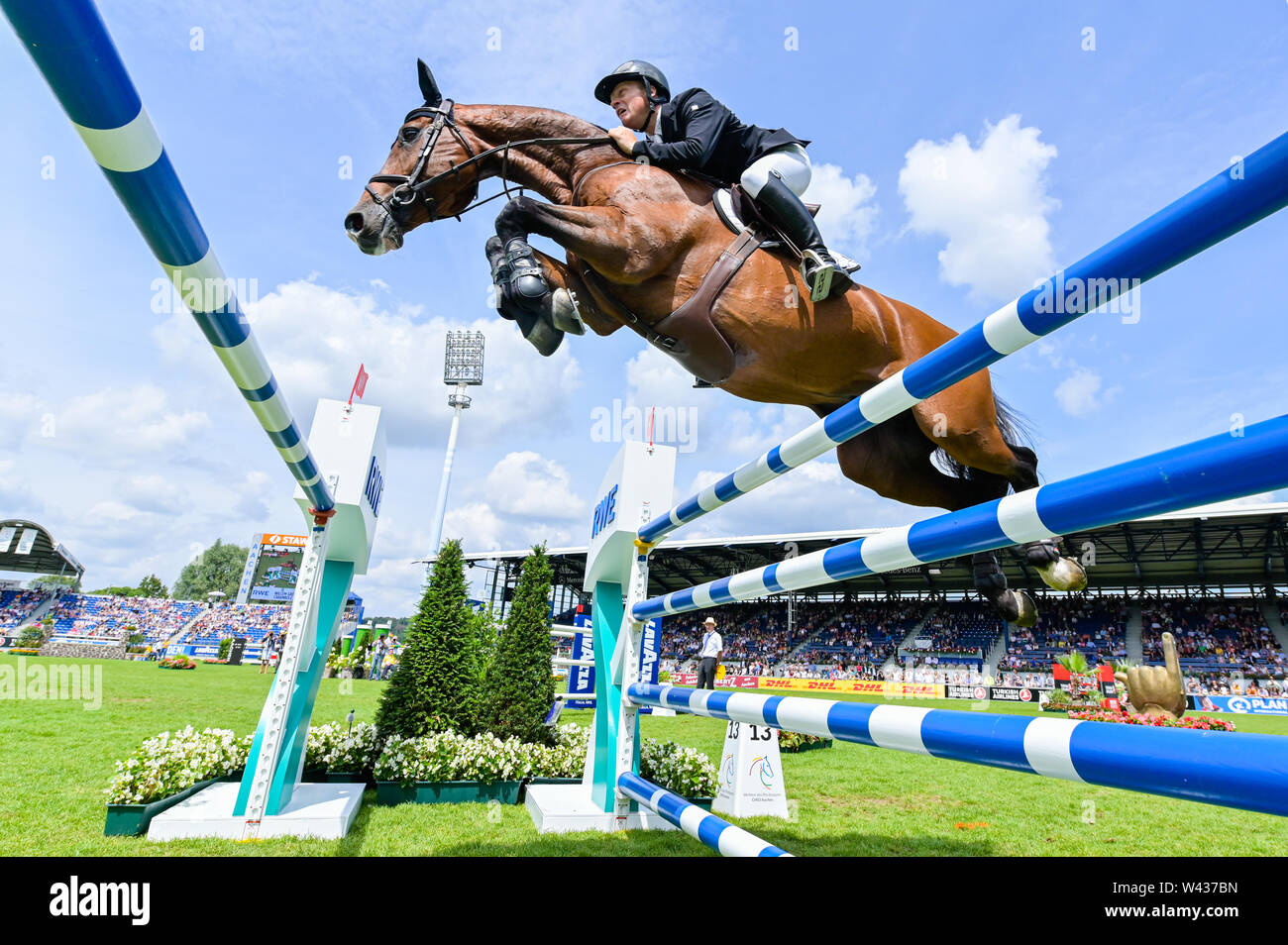 Aachen, Germany. 19th July, 2019. Equestrian sports, CHIO, jumping: The ...