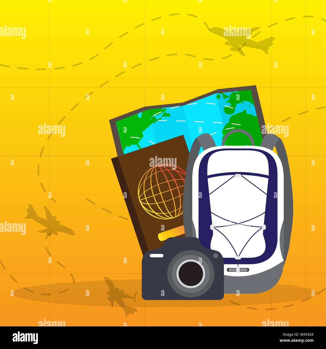 Set of travel objects. Travel and tourism - Vector Stock Vector Image ...