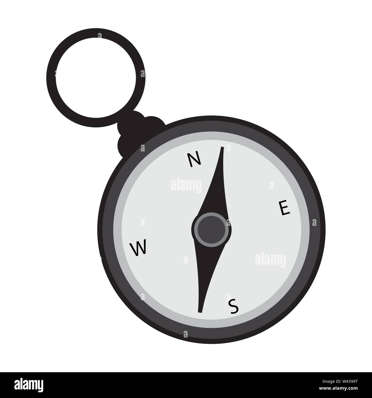 Isolated compass image on a white background - Vector Stock Vector ...