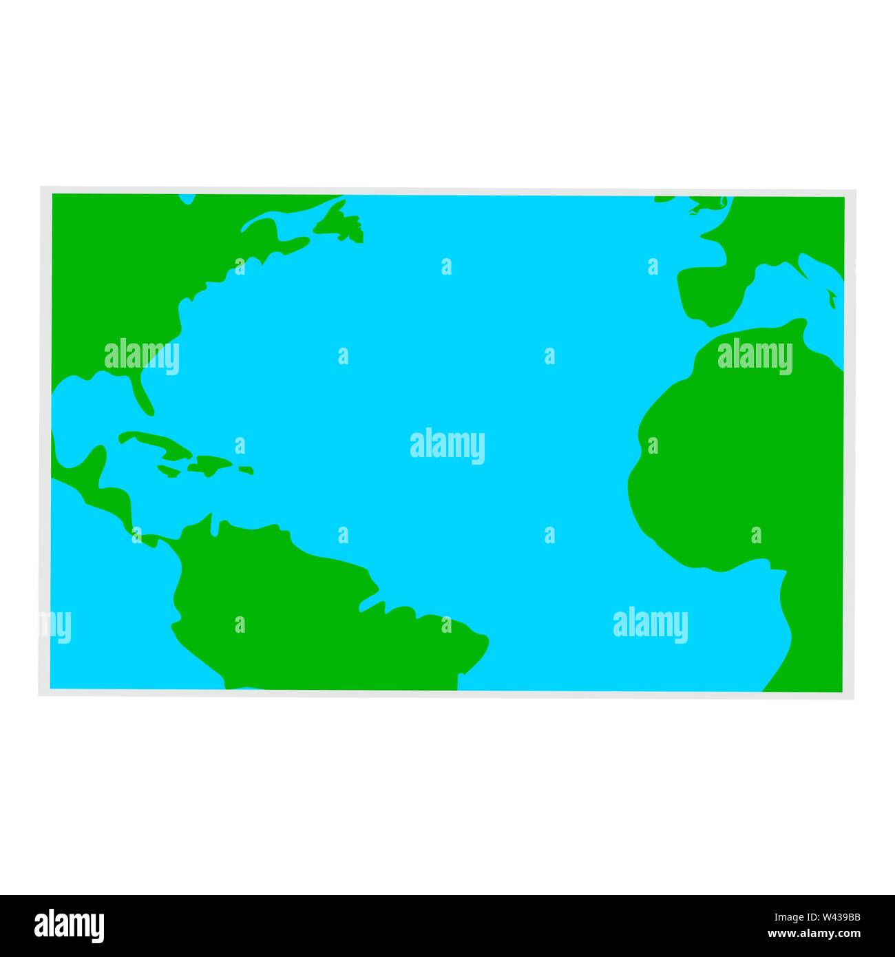 Isolated world map image on a white background - Vector Stock Vector ...