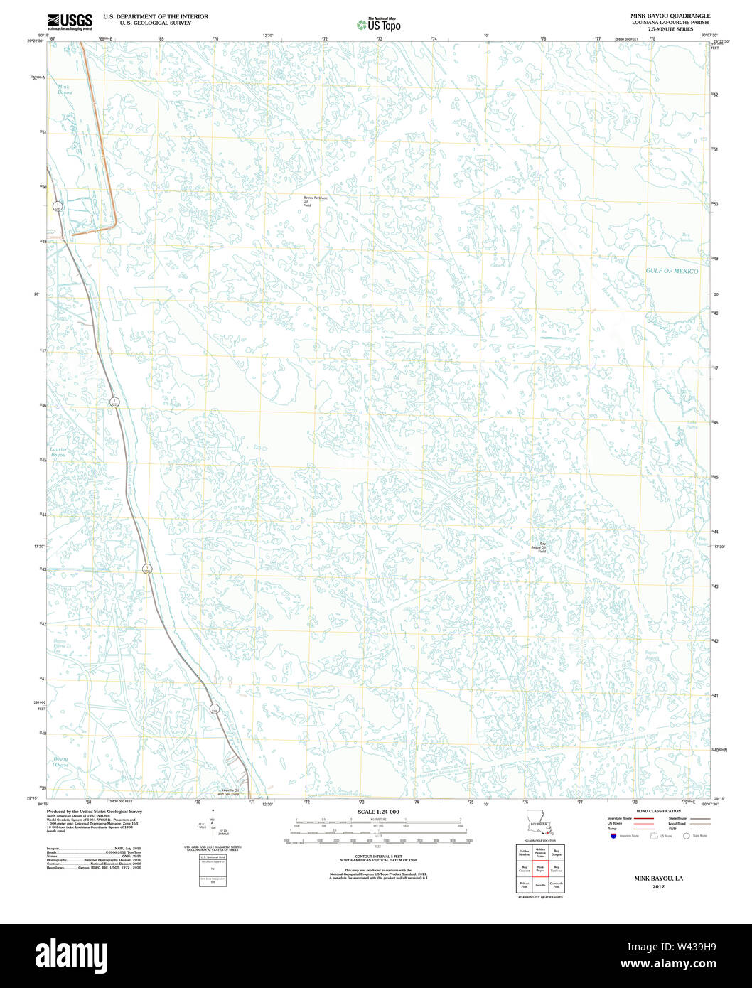 Bayou louisiana map hi-res stock photography and images - Alamy