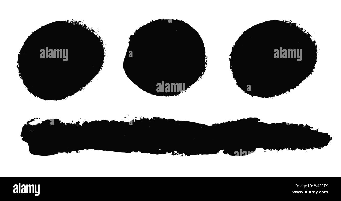 Brush strokes. Vector paintbrush set. Grunge design elements. Rectangle ...