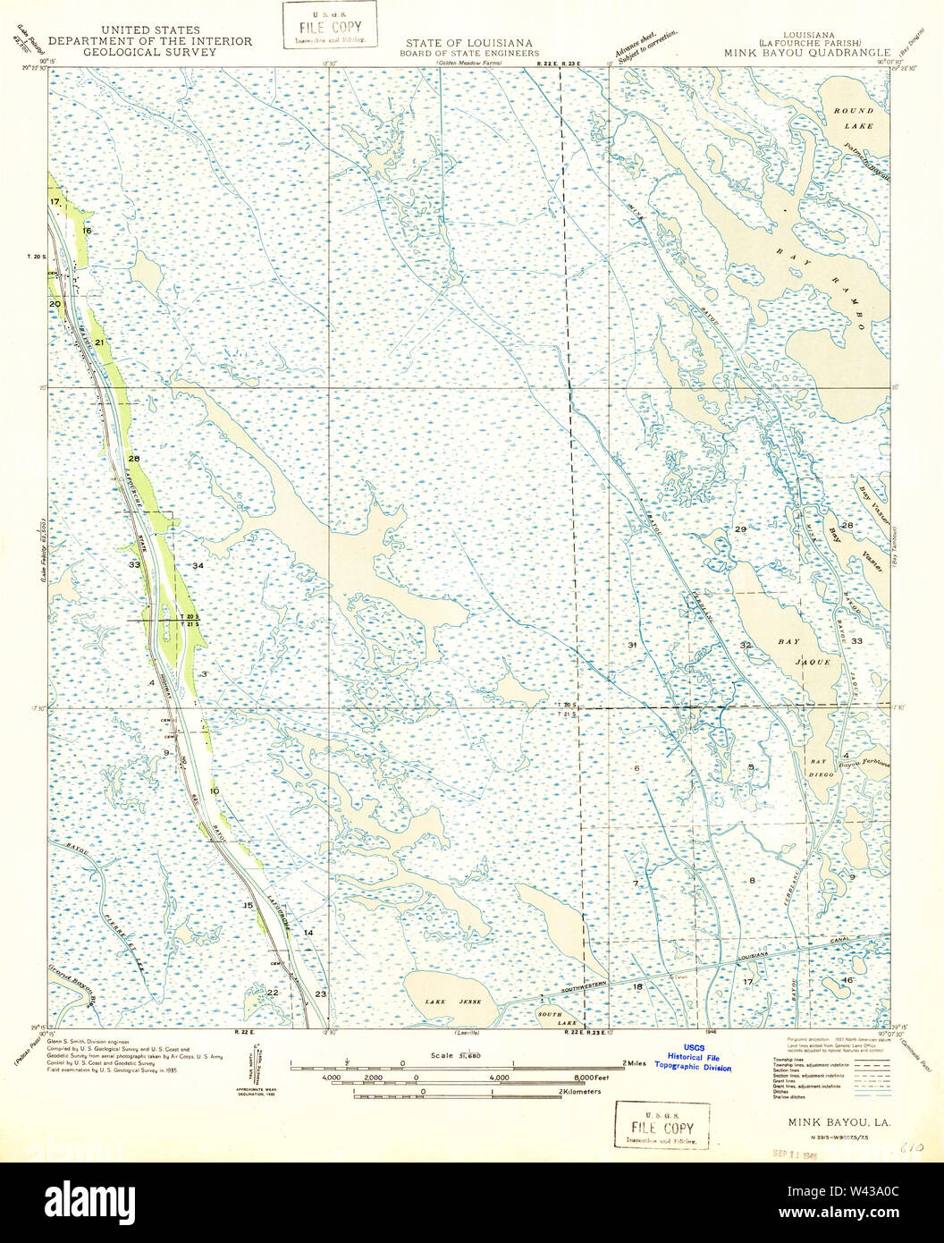 Bayou louisiana map hi-res stock photography and images - Alamy
