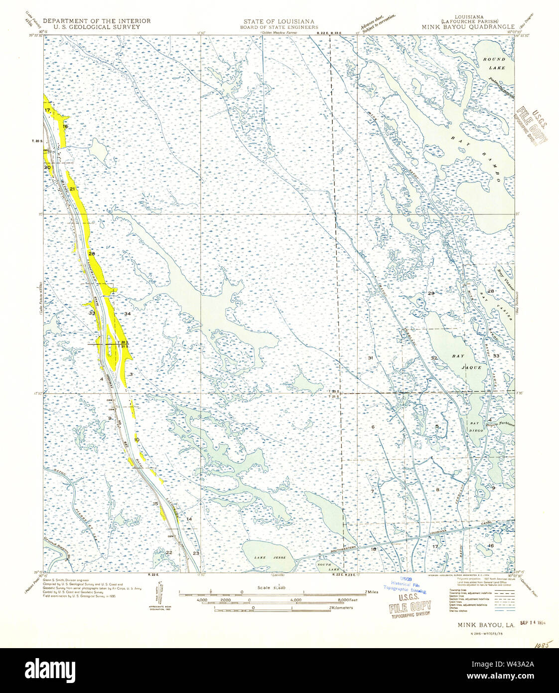 Bayou louisiana map hi-res stock photography and images - Alamy