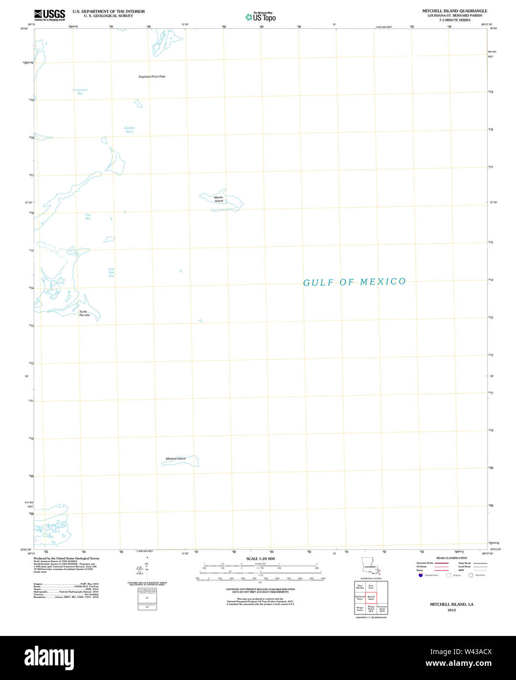 Mitchell map of louisiana hi-res stock photography and images - Alamy