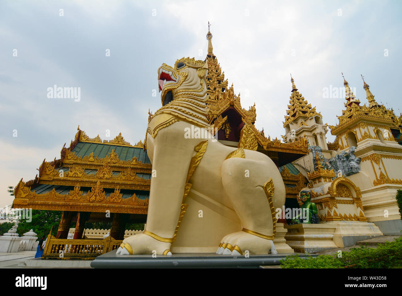 Shwedagon Paya Pagoda in Yangon, Myanmar. Shwedagon Pagoda is the most ...