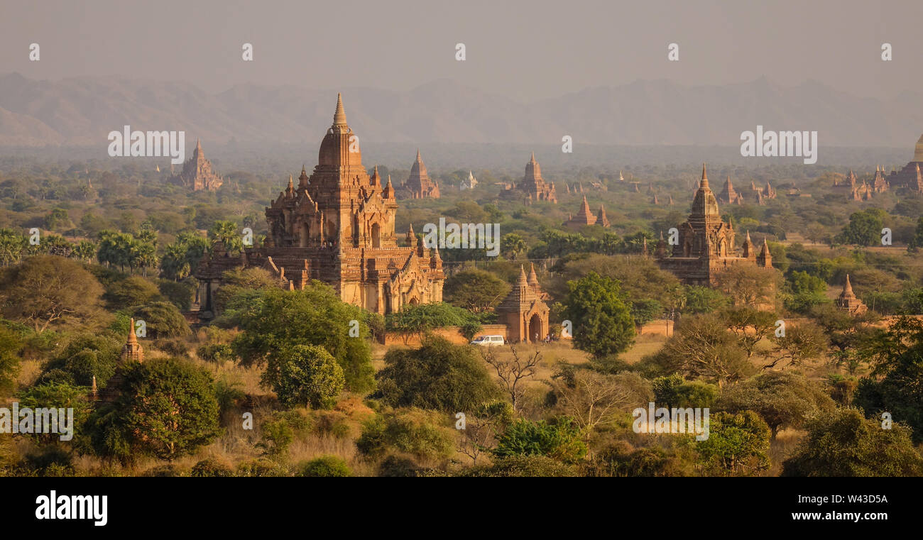 Many ancient temples in Bagan, Myanmar. Bagan is an ancient city in ...
