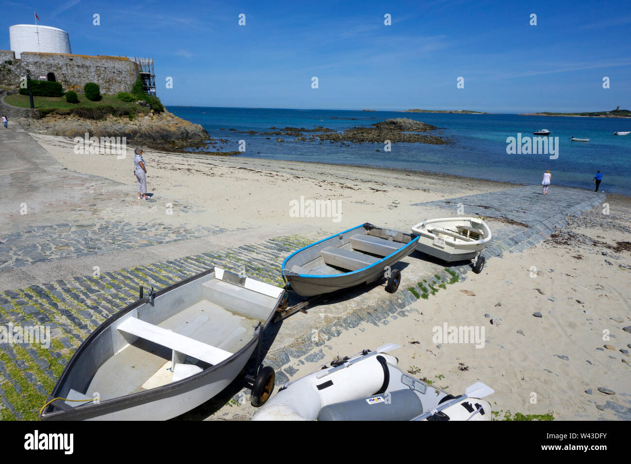 The bay at Fort Grey in Guernsey Channel Islands Stock Photo - Alamy