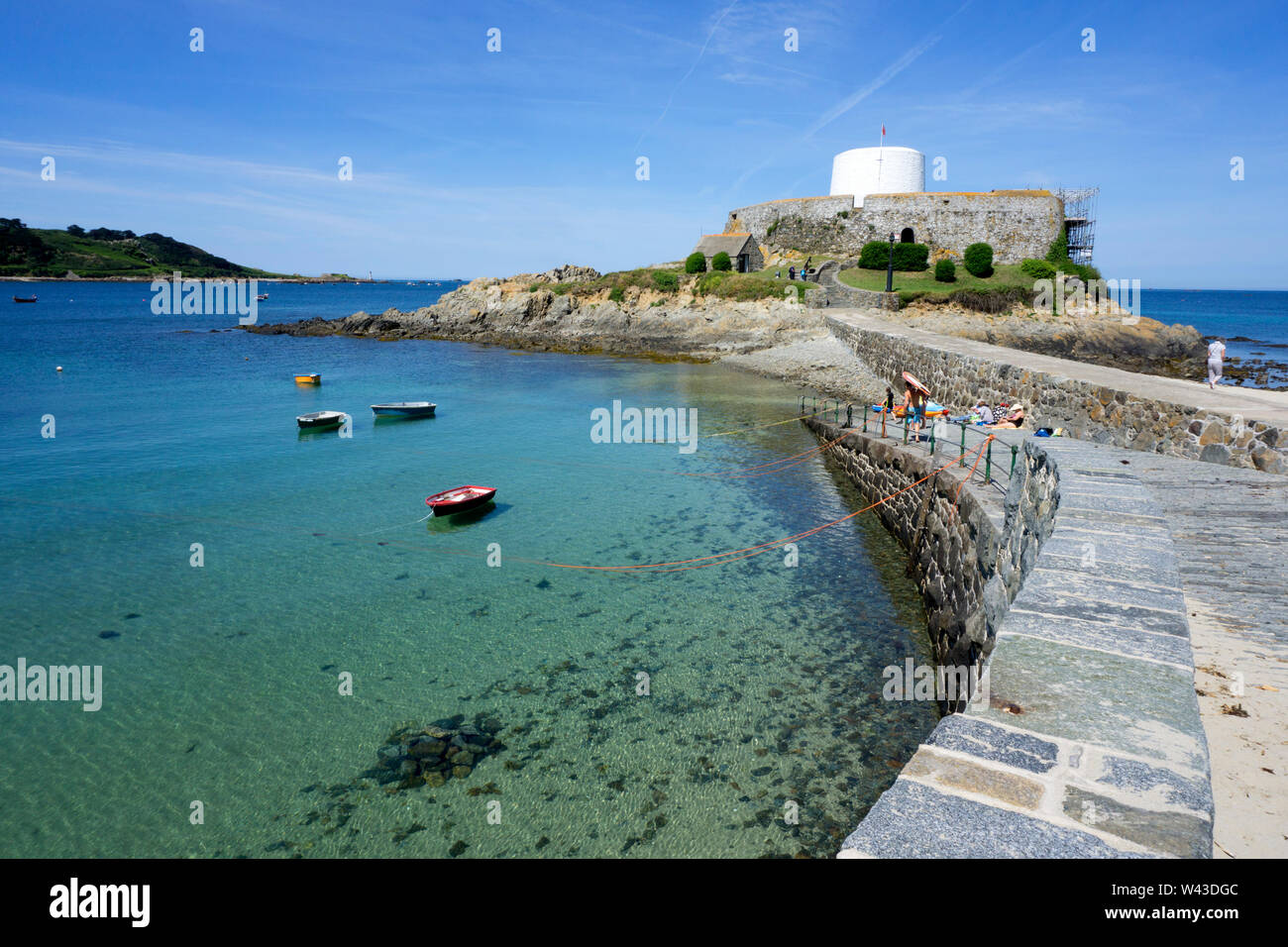 The bay at Fort Grey in Guernsey Channel Islands Stock Photo - Alamy