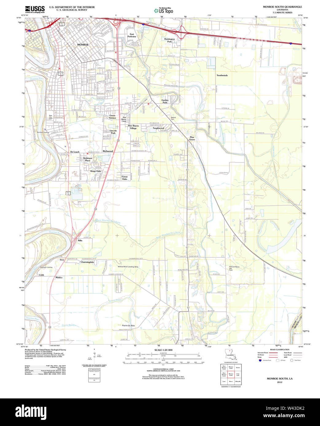 Map of monroe Cut Out Stock Images & Pictures - Alamy
