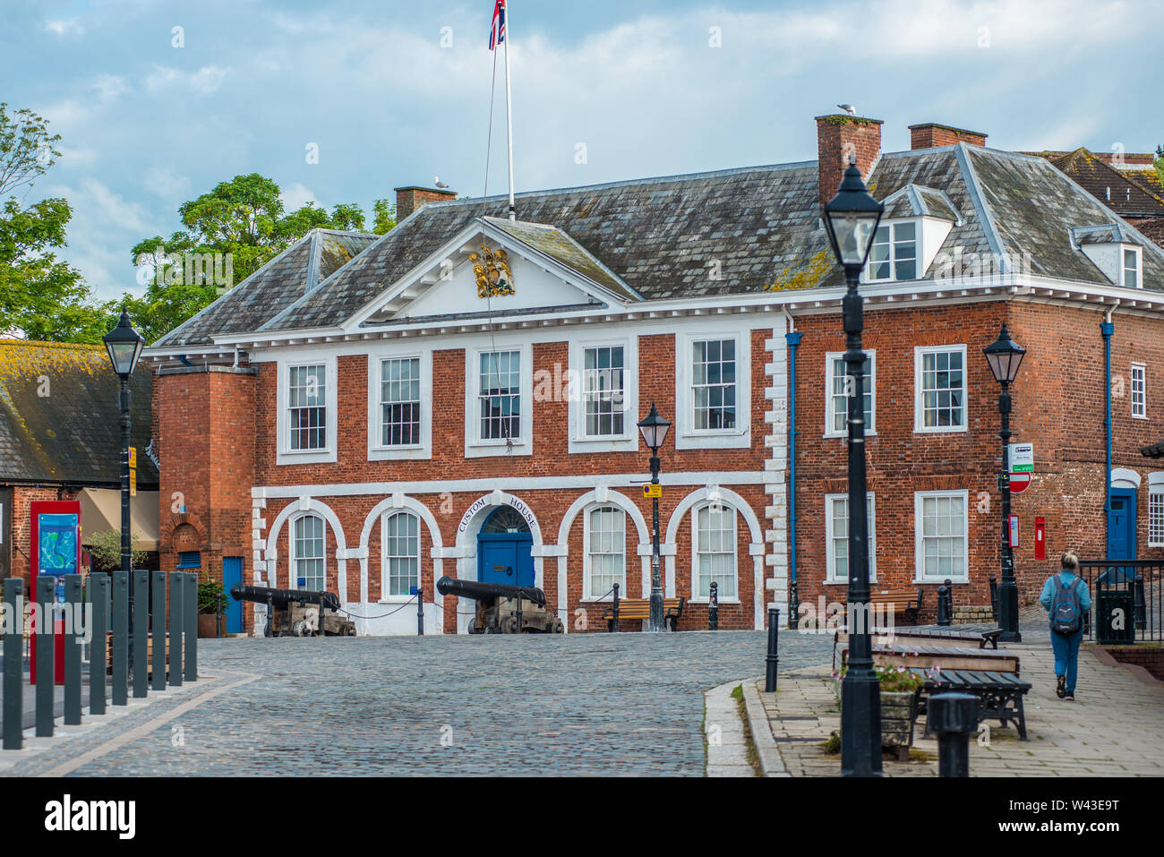 The Custom House on The Quay on the bank of the River Exe in Exeter ...