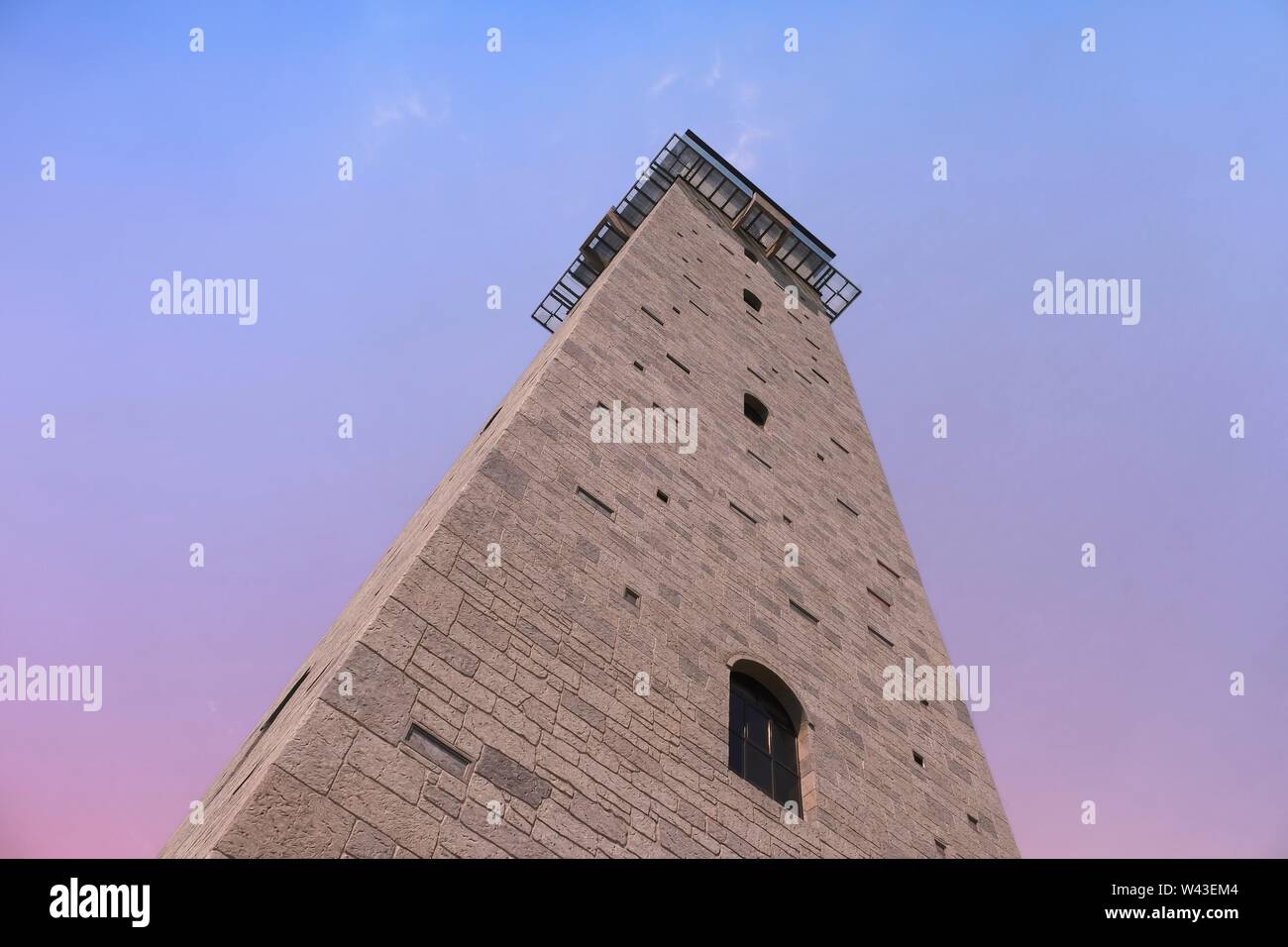 Upward view of the Magas Tower Concord built in 2013 in the style ...