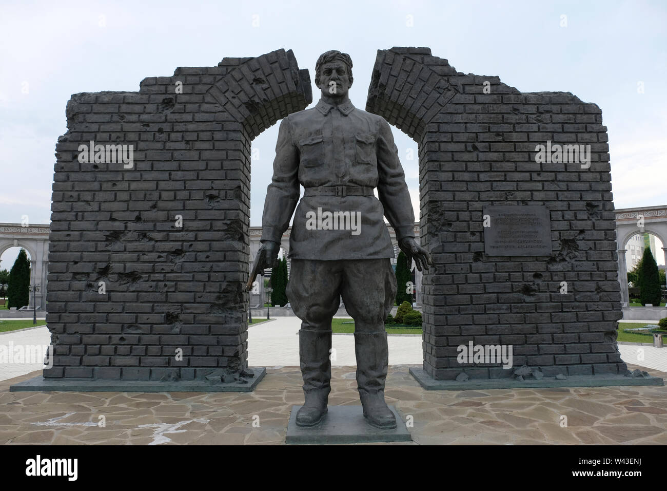Monument to Umatgirei Barkhanoyev a Soviet Ingush soldier who was the ...