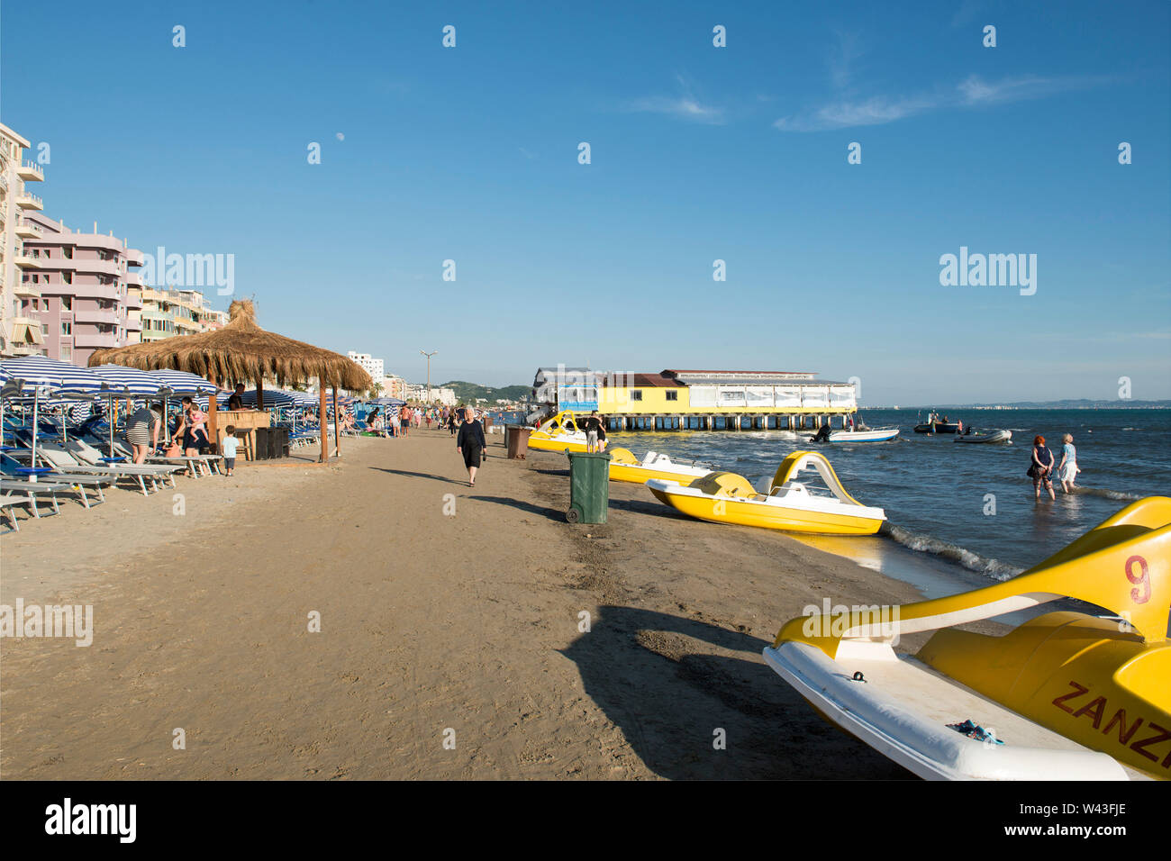 Albania, Balkan Peninsula, Durres, Beach Stock Photo - Alamy