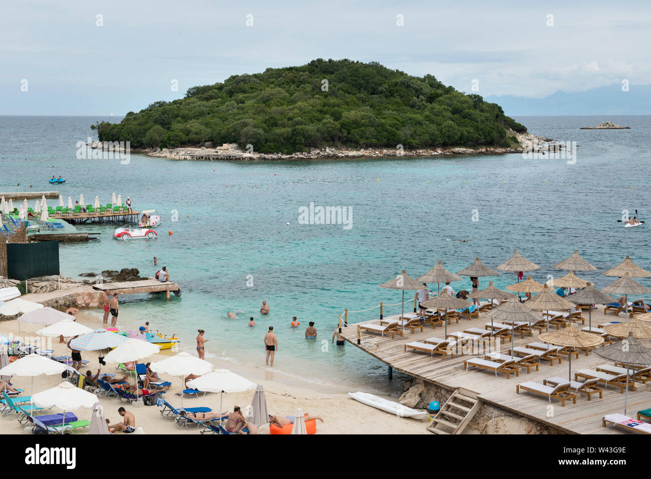 Albania, Balkan Peninsula, Ksamil, Beach Stock Photo - Alamy