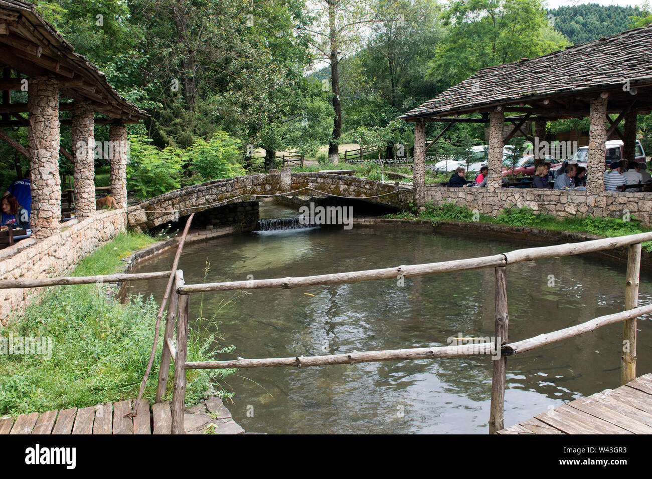 Albania, Balkan Peninsula, Erseke, Restaurant Stock Photo - Alamy