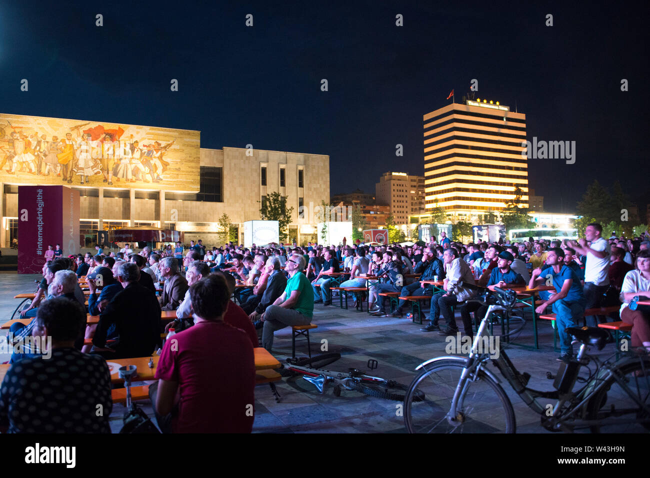Albania, Balkan Peninsula, Tirana, Night life Stock Photo - Alamy